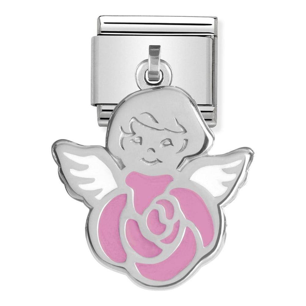 Nomination Angel with Pink Flower Drop 031700/30 Hadleigh Jewellery and ...