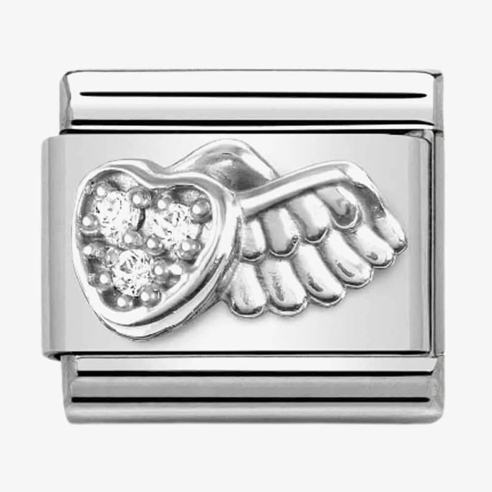 Nomination Silver Spirituality Wing Heart Charm - Hadleigh Jewellery ...